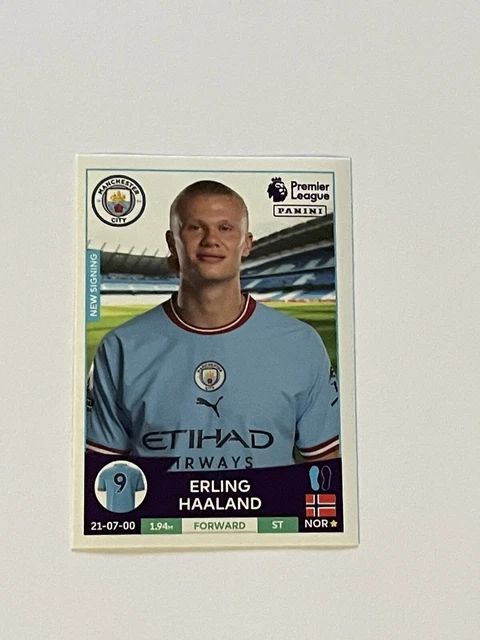 ERLING HAALAND STICKER Panini Premier League 2022 2023 (22-23) #424 EUR ...