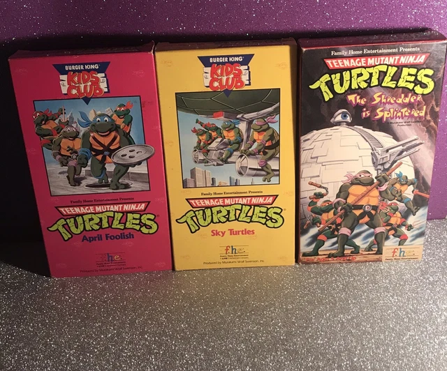 TEENAGE MUTANT NINJA Turtles Cartoon {VHS} Lot Of 3 1987-1990 Vintage ...