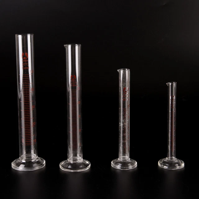 GRADUATED GLASS MEASURING Cylinder Chemistry Laboratory Measurement £3. ...