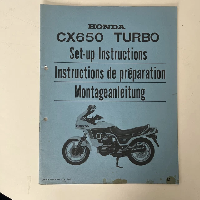 HONDA CX650 TURBO Montageanleitung Set-up Instructions B0085 EUR 29,99 ...