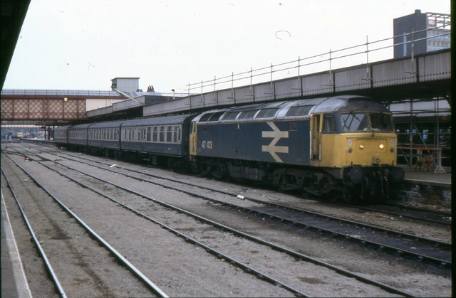 ORIGINAL RAILWAY SLIDE of Class 47 47413 at Sheffield .(322) £3.50 ...