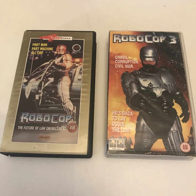 ROBOCOP & ROBOCOP 3 (VHS) 1987 Peter Weller, Nancy Allen, Cult Action ...