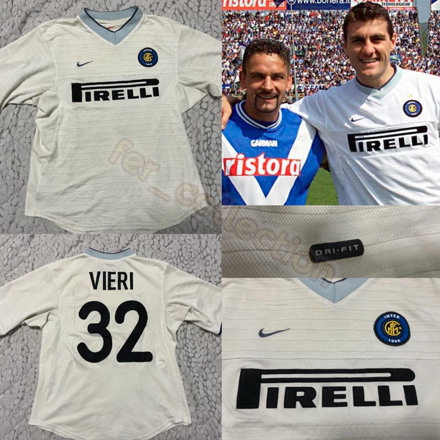 MAGLIA SHIRT TRIKOT Camiseta Inter Milan away 2000/01 Bobo VIERI NIKE ...