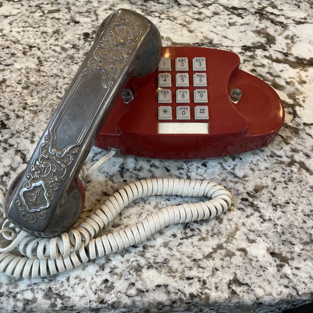 VINTAGE WESTERN ELECTRIC Bell Princess Touch Tone Telephone Phone Red £ ...