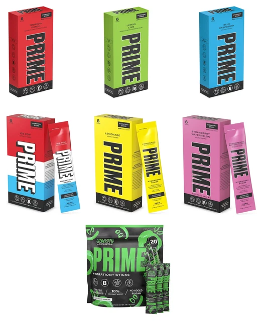PRIME HYDRATION DRINK Sticks KSI Logan Paul Variety Flavours, Sachet ...