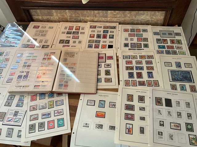 UNITED NATIONS MINT collection stockbook and leaves £30.00 - PicClick UK