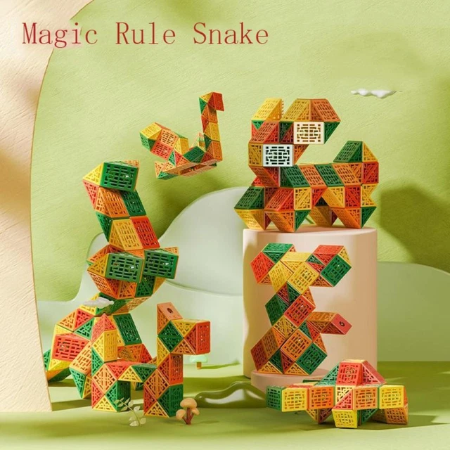 TRANSFORMABLE CUBE SNAKE Speed Cubes Toys 3D Puzzle Fidget Toys Party ...