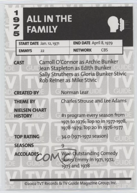 2002 JEAN STAPLETON Rob Reiner Sally Struthers Carroll O'Connor #1975 ...