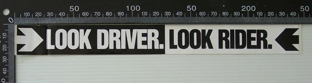 VINTAGE VICROADS LOOK Driver Look Rider Bicycle Safety Advertising ...