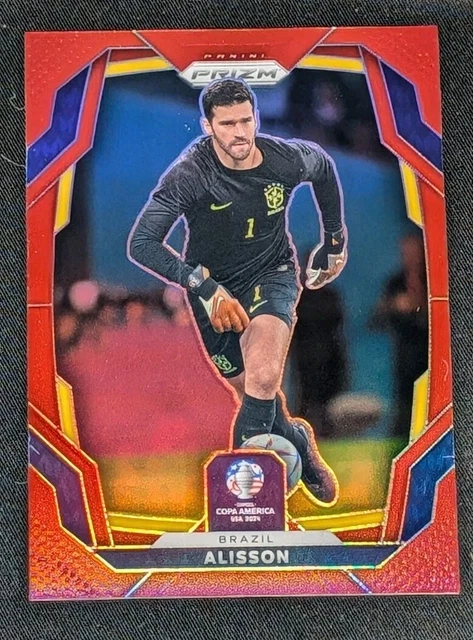 ALISSON 2024 PANINI Prizm Conmebol Copa America Red #099/199 Brasile ...