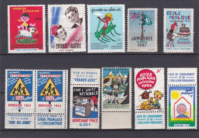 LOT DE 11 vignettes différentes sur l'enfance TB EUR 2,00 - PicClick FR