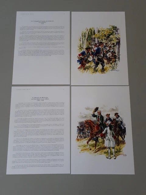 2 AFFICHES LES français au Canada, le Marquis de Montcalm et son Etat ...