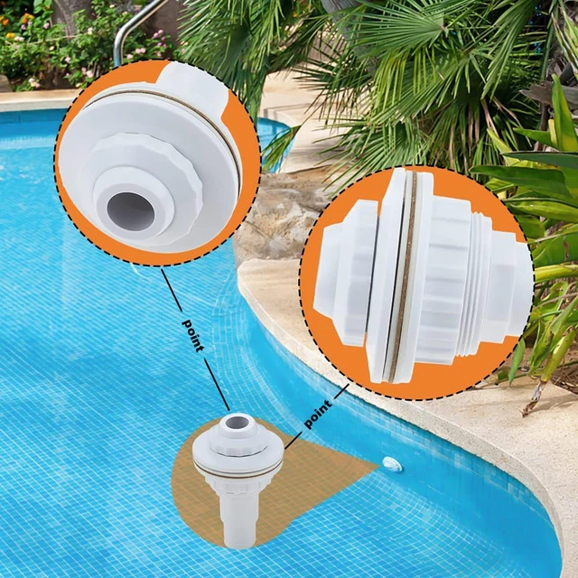 ABOVE GROUND POOL Complete Return Inlet Jet Fitting Draining Accessory ...