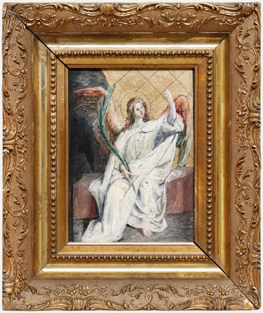 SEBASTIAN WIRSCHING (B.1846) - Framed Early 20th Century Oil, The Angel £288.00 - PicClick UK