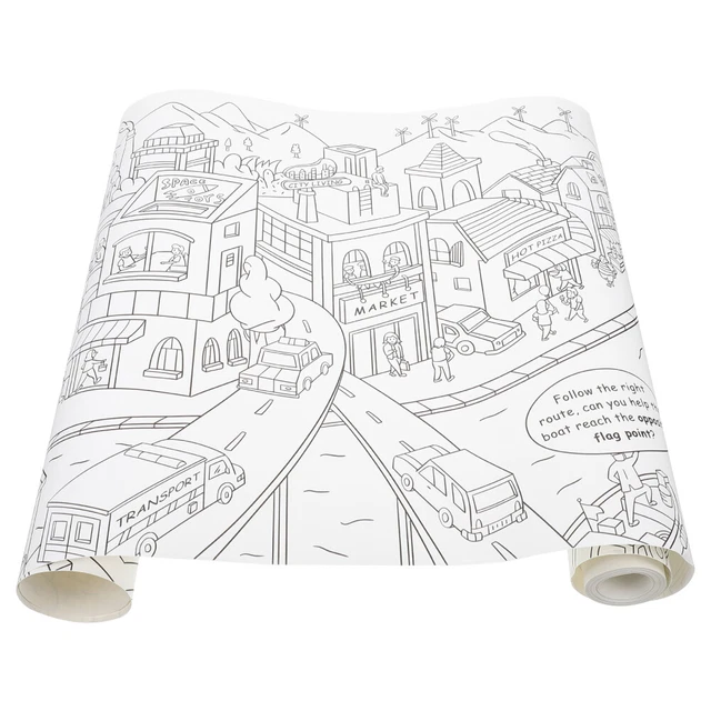 GIANT CITY THEMED Coloring Poster for Kids & Adults - 10M £19.28 ...