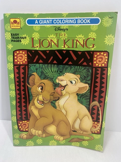 THE LION KING Vintage 1994 A Giant Coloring Book Golden Book Walt ...