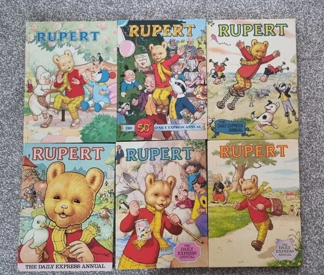 RUPERT BEAR ANNUALS 1980's Collection / Job lot x6 EUR 1,15 - PicClick IT