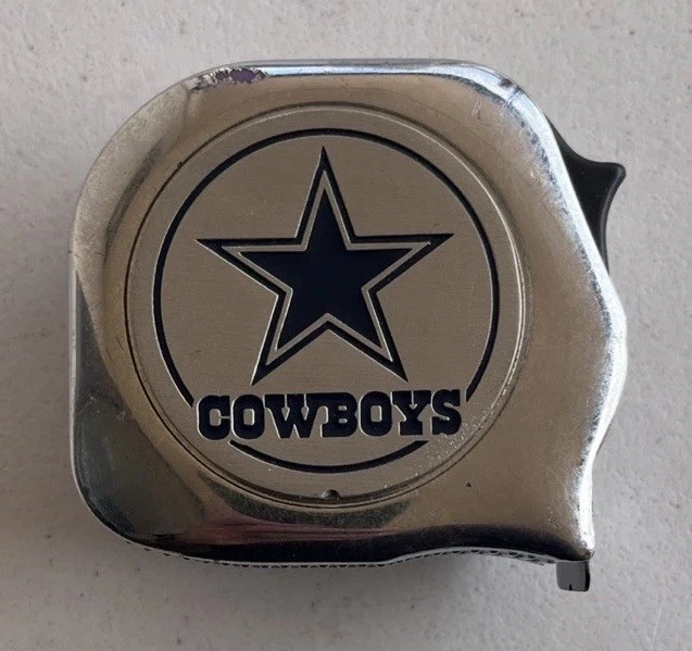 RARE VINTAGE NFL Dallas Cowboys Heavy Duty Metal Retractable Tape ...