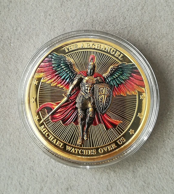 MEDAILLE ERZENGEL MICHAEL Engel Sankt Heiliger Schutz Glücksbringer ...