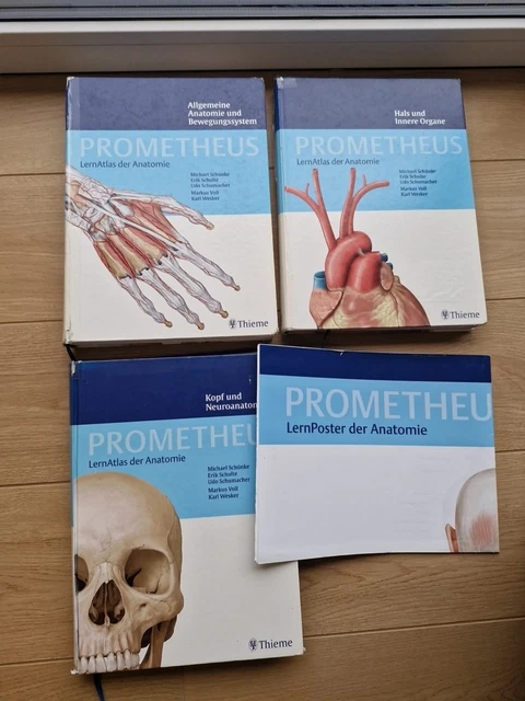 PROMETHEUS LERNPAKET DER Anatomie 3 Bände LernPoster LernAtlas Atlas ...