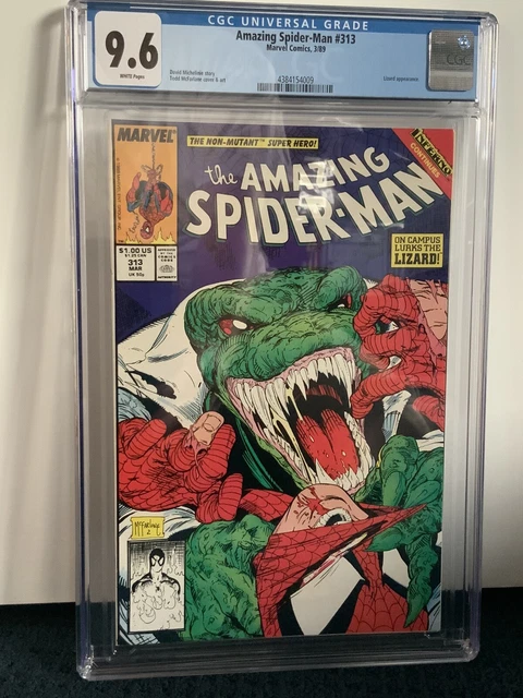 AMAZING SPIDERMAN ISSUE 313 Lizard Appearance. Todd Mcfarlane. CGC 9.6 ...