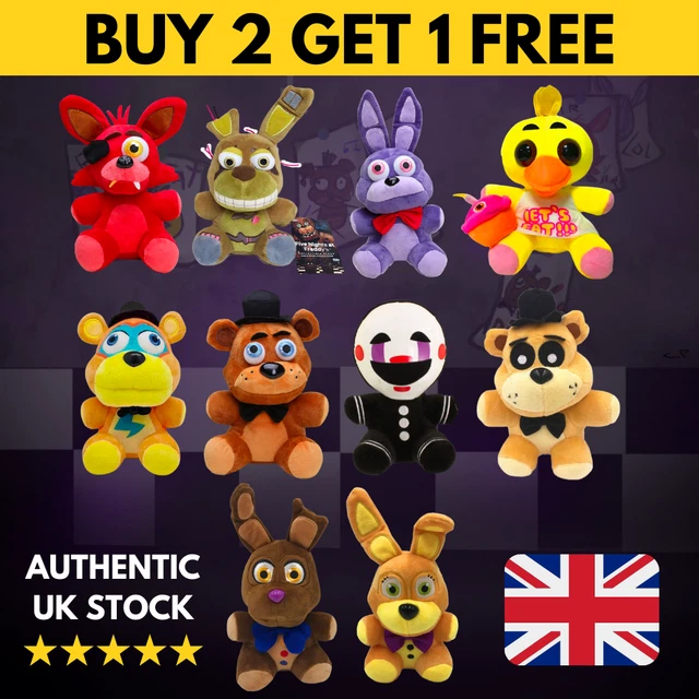 FNAF FIVE NIGHTS At Freddy’s Plush Stuffed Doll Figures Kids 7" Freddy ...