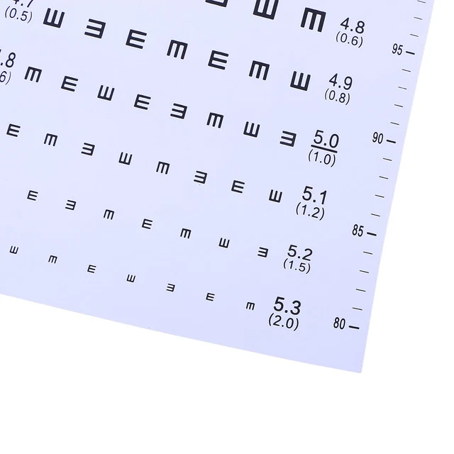 LOW VISION CHART Eye Chart for Eye Examination Pocket Eye Chart Eye ...