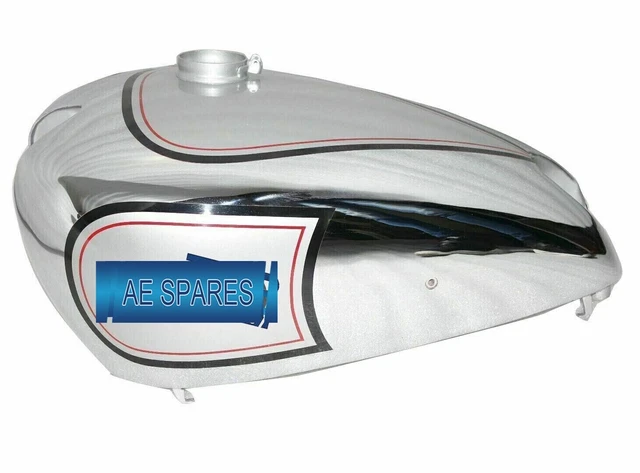 FIT FOR NORTON 16H ES2 Gas Petrol Fuel Gas Tank Silver & Chrome Painted ...