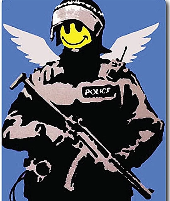BANKSY SMILEY POLICE Boissons Tapis/dessous de Verre ( Og ) EUR 3,70 ...