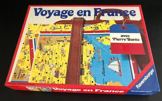 JEU DE SOCIÉTÉ VOYAGE EN FRANCE Pierre Bonte Vintage 1978 Ravensburger ...