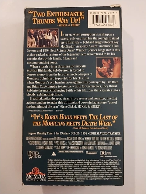 ROB ROY LIAM Neeson Jessica Lange (VHS 1995) **Buy 2 Get 1 Free** £3.37 ...