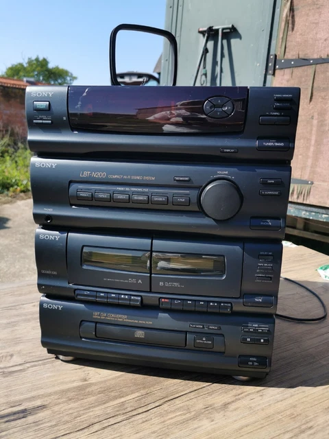 VINTAGE SONY LBT-N200 HiFi Stereo System Twin Cassette, 1Bit D/A ...