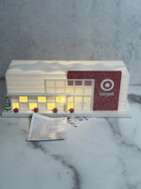 TARGET BULLSEYE PLAYGROUND Light Up Target Store Mini Christmas Village ...