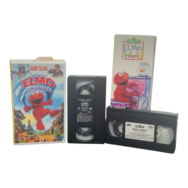 SESAME STREET VHS LOT: Elmo’s World 2000 & Elmo in Grouchland (1st ...