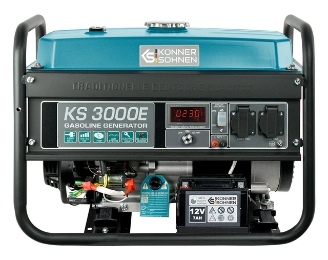 NOTSTROMAGGREGAT STROMGENERATOR STROMERZEUGER KS 3000 E Benzin 3KW 2x ...