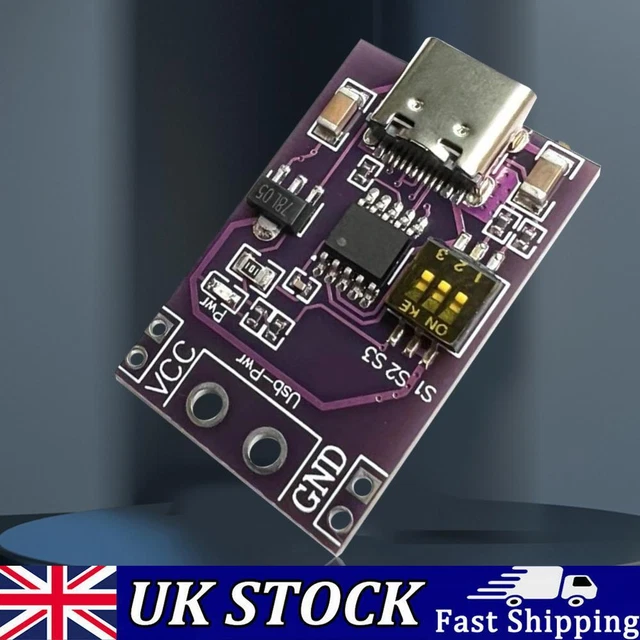 PD/QC/AFC POWER MODULE Type-C Power Supply Change Module with DIP ...