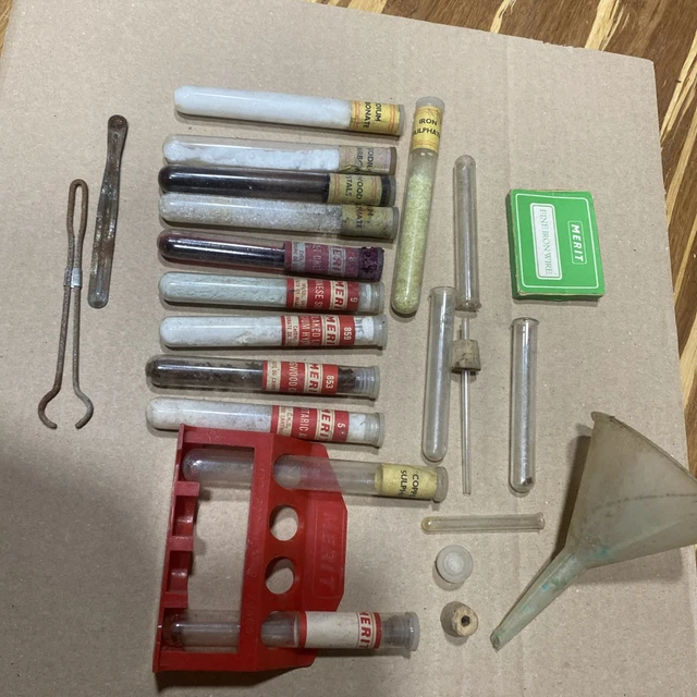 VINTAGE MERIT CHEMISTRY set No.3 - incomplete with additions - probaby ...