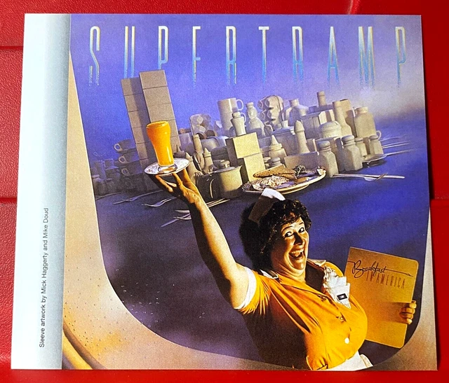 SUPERTRAMP BREAKFAST IN America Album Cover Art PICTURE / PRINT 5.5" x ...