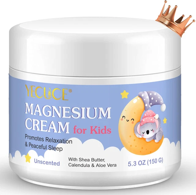 MAGNESIUM CREAM FOR Kids, Topical Magnesium Lotion for Sleep, Calm ...