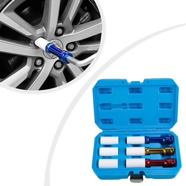 CAR TIRE REPAIR Lug Nut Socket Set Color-Coded Sizes Automotive ...