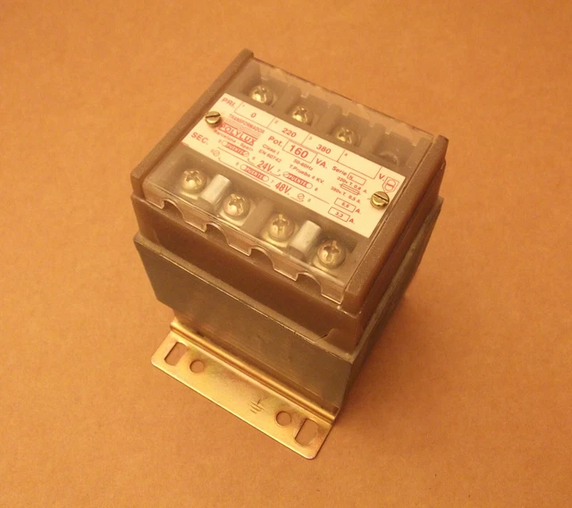 TRANSFORMADOR MONOFASICO ENTRADA 220-380V Salida 24-48V 160Va Polylux ...