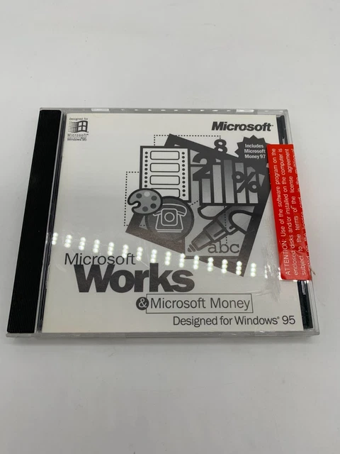 VINTAGE MICROSOFT WORKS & Microsoft Money 97 Designed For Windows 95 PC ...