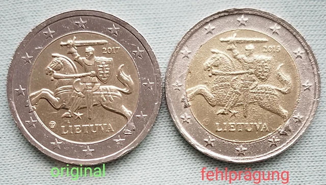 2 EURO MÜNZE Lietuva Litauen Sammlerstück 2015 Fehlprägung EUR 128,00 - PicClick DE