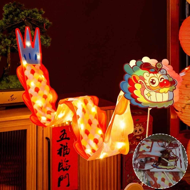2024 YEAR OF The Dragon New Year Dragon Dance Handmade DIY Lantern L0E2 ...