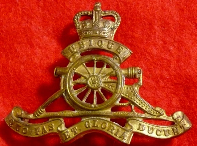 ROYAL AUSTRALIAN ARTILLERY Original Gilded Brass Hat Badge 1953 –60 QC ...