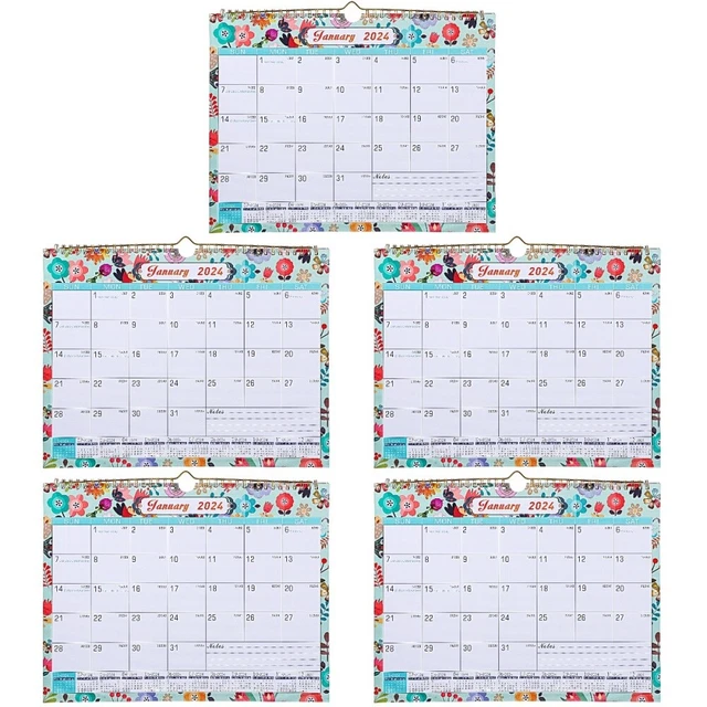 5 PACK WALL Calendars Desk Pad Academic Year Office Desktop £43.58 ...
