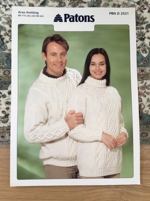PATONS KNITTING PATTERN Aran, Original Pattern £3.50 - PicClick UK