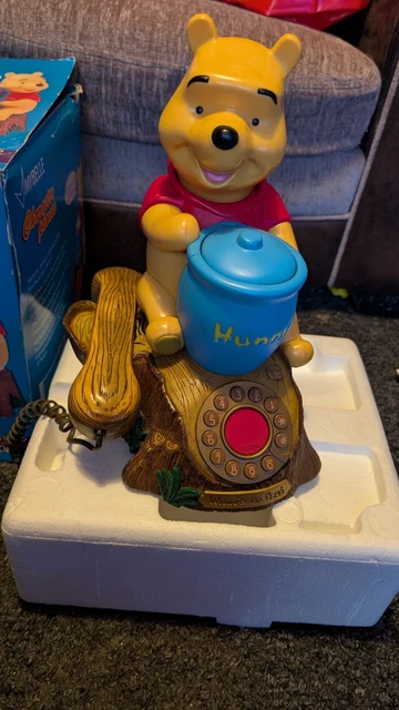 VINTAGE WINNIE THE Pooh & piglet Character Wired Phone boxed Mybelle ...