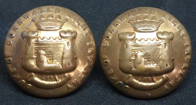 DUKE OF CORNWALLS Light Infantry Officers 19mm Buttons by Firmin £8.99 ...