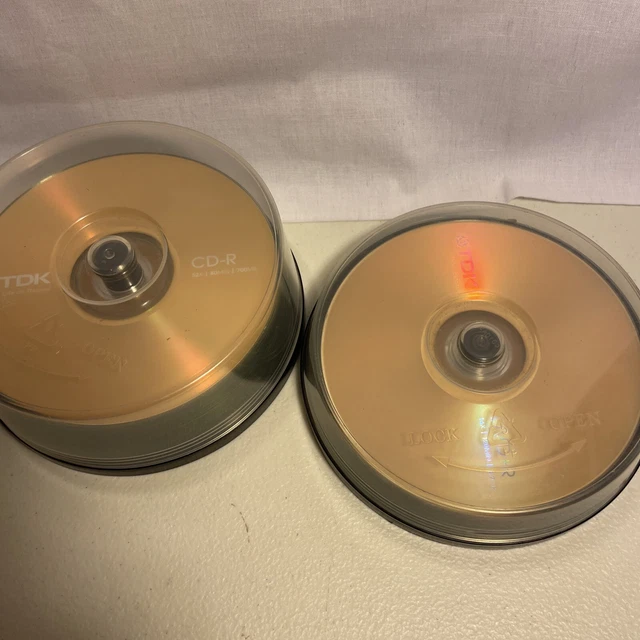 TDK DVD+R 16X/120MIN/4.7GB Gold x10 & CD-R 52X/80min/700MB Gold x20 ...